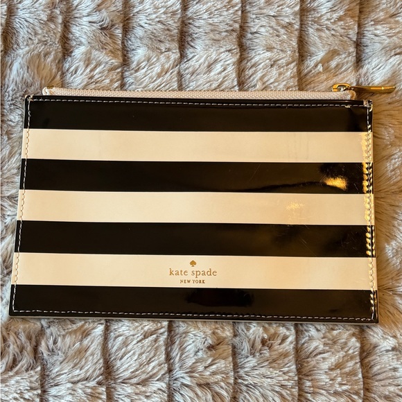 kate spade | Bags | Kate Spade Black And White Striped Pouch | Poshmark
